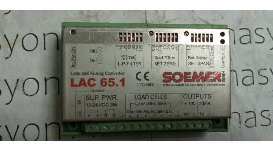 SOEMER Loadcell / Controller / transmitter Devices (second hand)
