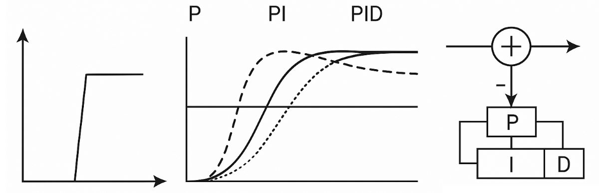 What do the basic components of a PID control algorithm (P, I, D) mean ...