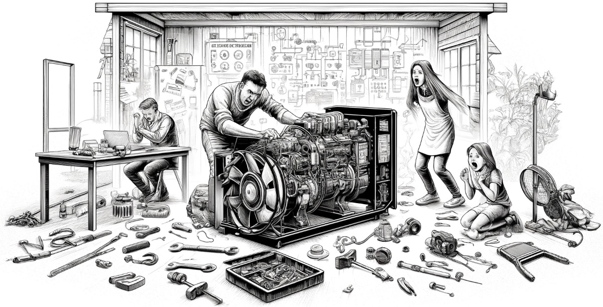 What should be done if a generator breaks down?