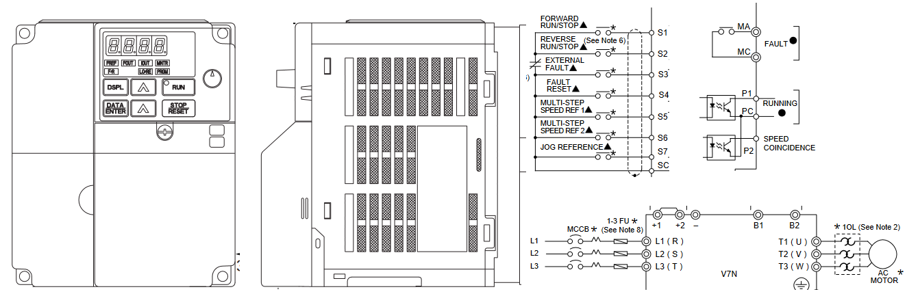 Yaskawa GPD 315/V7, V7-4X user manual